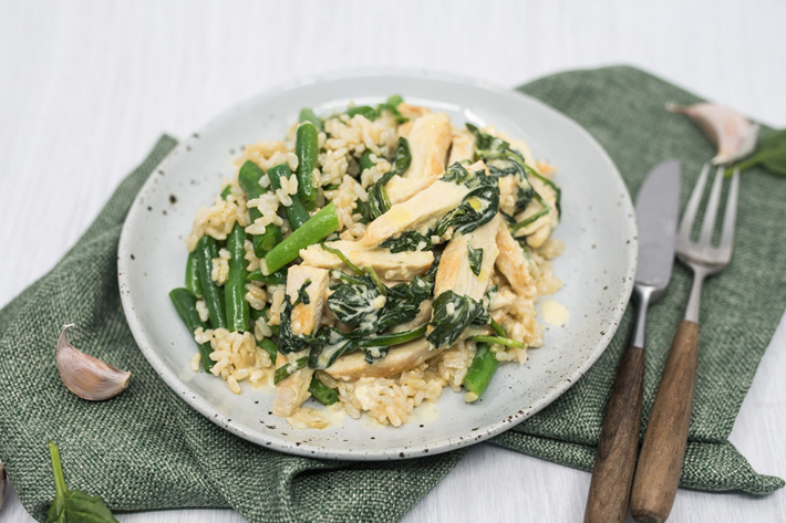 Creamy Garlic Chicken and Rice